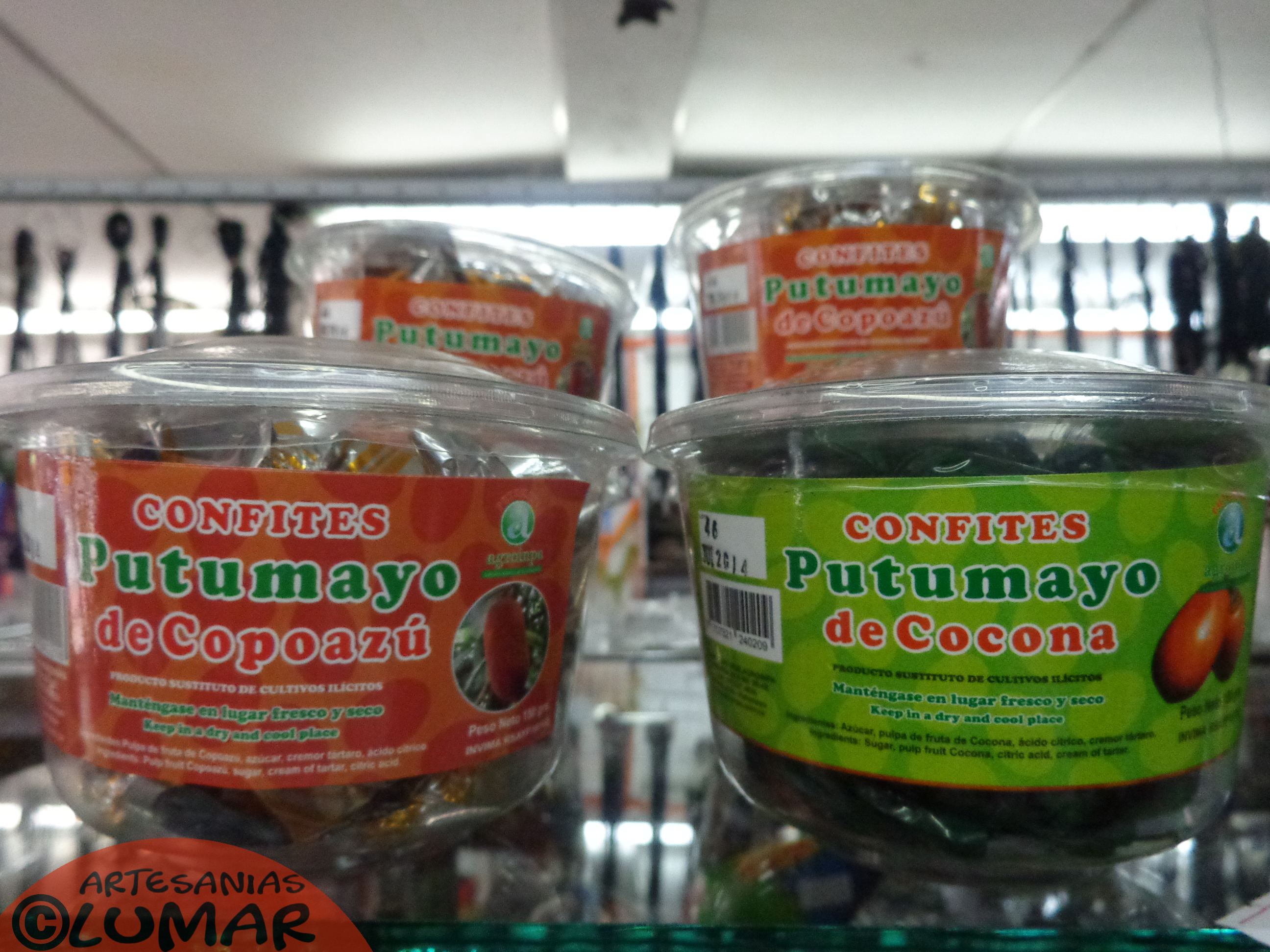CONFITES PUTUMAYO COCONA Y COPOAZU | Artesanías Lumar